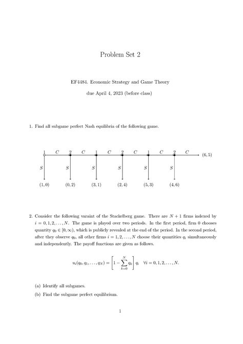 problem set 02 problem set 2 ef4484 economic strategy and game