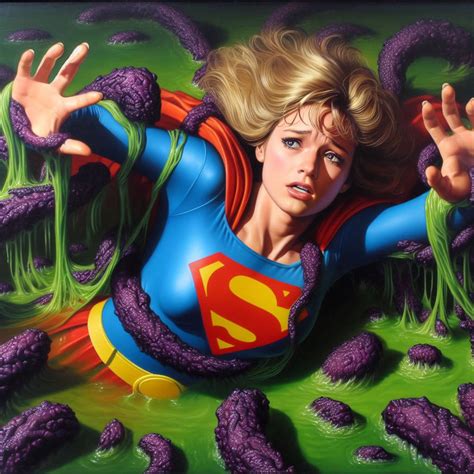 Supergirl In Trouble In The Tentacle Bog By Necromancer Rev On Deviantart