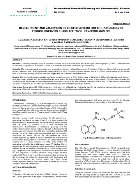 Development And Validation Of Rp Uflc Method For The Estimation Of
