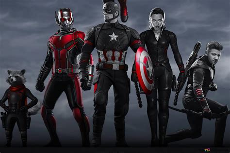 Captain America Black Widow Hawakai Rocket Ant Man And Wanda