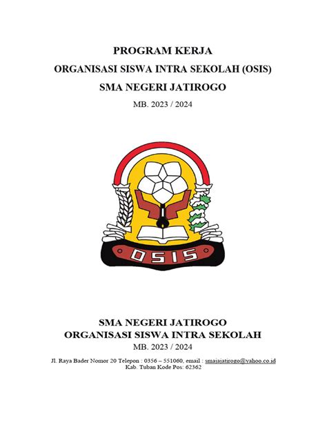 Progam Kerja Osis Mb 2023 2024 Pdf