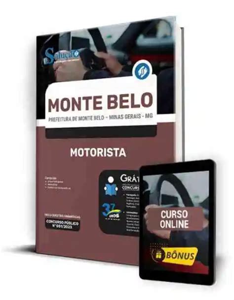Apostila Prefeitura De Monte Belo Mg 2023 Motorista