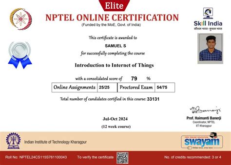 Samuel S On Linkedin Iot Nptel Introductiontoiot