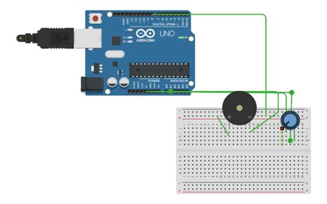 Circuit Design Buzzer 2 Tinkercad