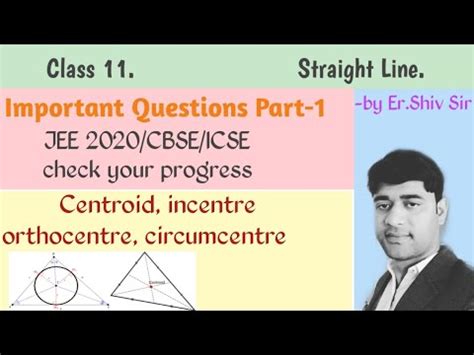 Class Straight Line Questions For Cbse Icse JEE YouTube