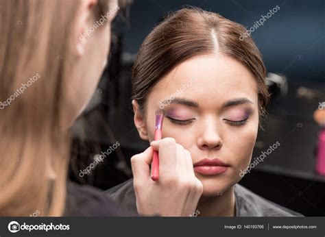 Make Up Artist Applying Eyeshadow Stock Photo DmitryPoch 140193766