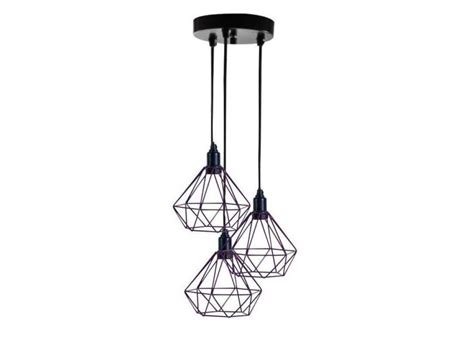 Lustre Pendente Triplo Aramado Diamante Artesaria Em Promo O No Buscap