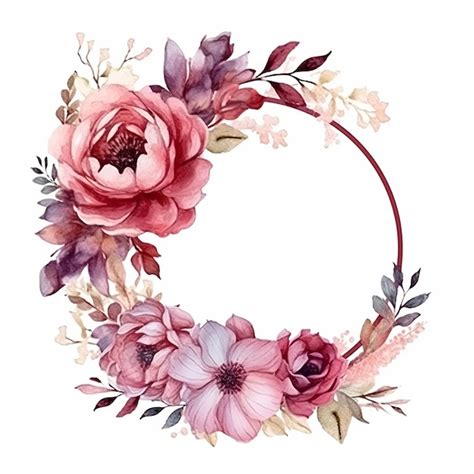 Premium Photo Flower Wreath For Wedding Greeting Card Background