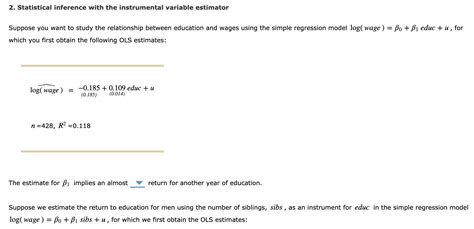 2 Statistical Inference With The Instrumental