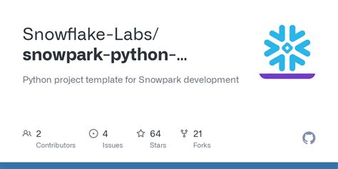 Github Snowflake Labs Snowpark Python Template Python Project