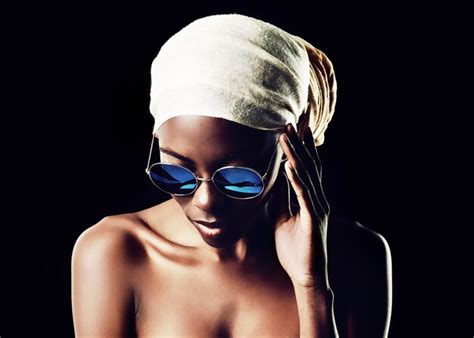 Premium Photo Black Woman Sunglasses And Headscarf With Fashion For