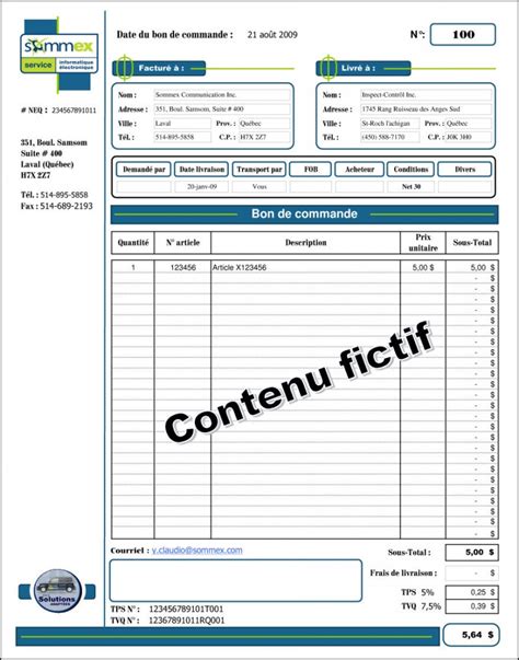 Lnea Bon De Commande