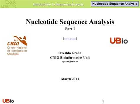 Nucleotide Sequence Analysis