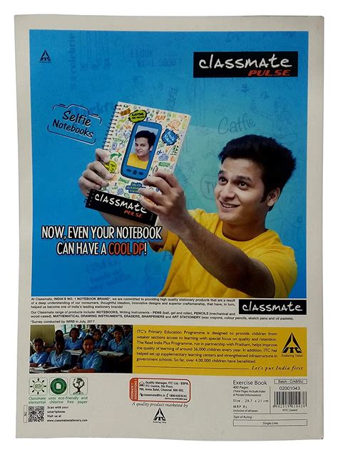 Classmate Exercise Note Book Single Line 400 Pagesbrand Classmate