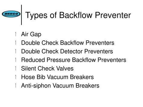 PPT Backflow Preventer Selection Guide PowerPoint Presentation Free Download ID
