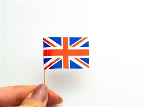 A bandeira nacional de union jack da grã bretanha azul e vermelha