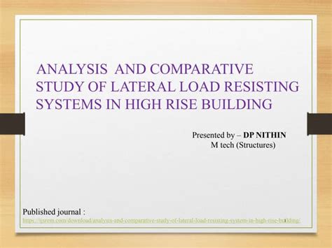 Analysis And Comparison Of High Rise Building With Lateral Load