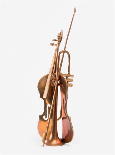 Arman Arman Telemann Cut Violin Concerto Hand Signed Cast Bronze