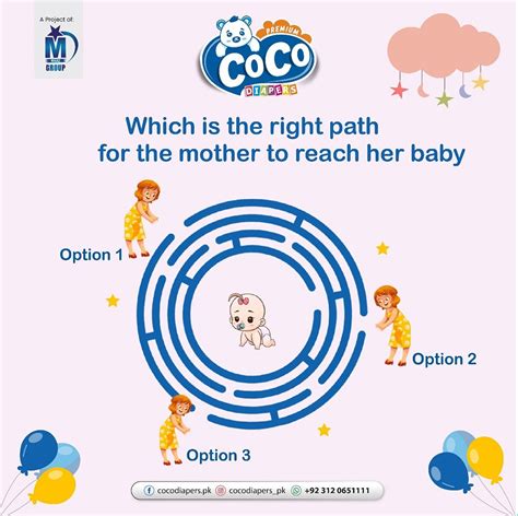 Coco Diapers 🧩 Puzzle Challenge Find The Right Path 🌼👶