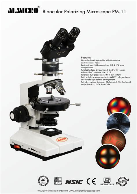 Binocular Polarizing Microscope Pm 11 Almicroinstruments