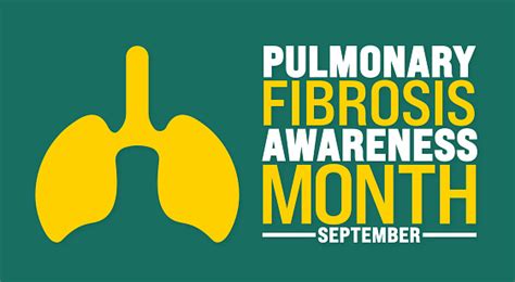 폐섬유증 인식의 달은 매년 9월입니다 휴일 개념입니다 배경 배너 카드 포스터 플래카드 표준 색상의 독특한 모양으로 디자인된 템플릿입니다 2024년에 대한 스톡 벡터 아트 및