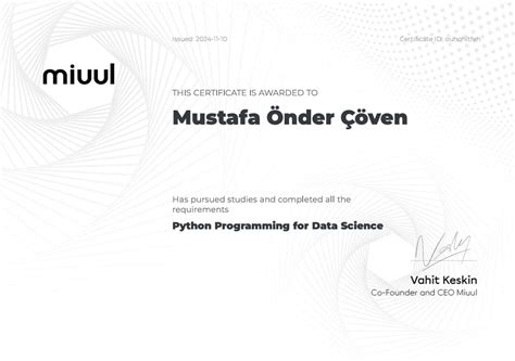 Miuul Pythonprogrammingfordatascience Onder Coven
