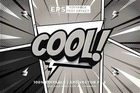 Efecto De Texto Editable Fresco 3d Cartoon Comic Estilo Premium Vector