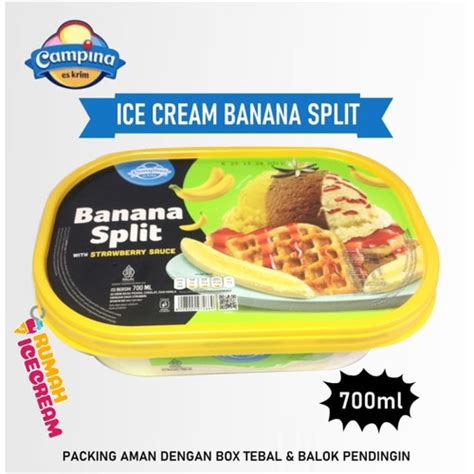 Promo Ice Cream Es Krim Banana Split Campina Ml Jakarta Barat Rumah Ice Cream Jakarta