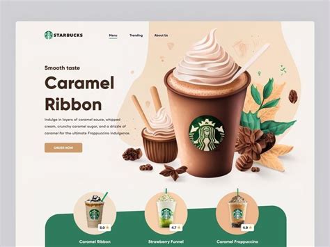 Pin By On DESIGN TUTORIALS Unique Website Design Starbucks