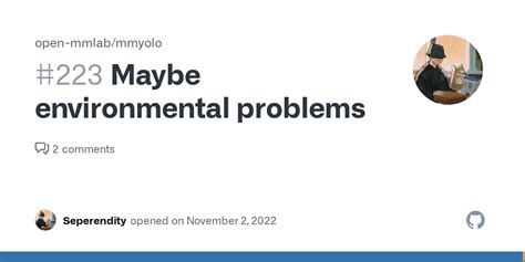 Maybe Environmental Problems · Issue 223 · Open Mmlabmmyolo · Github