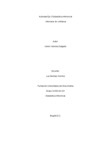 Intervalos De Confianza Para Media Y Proporción Con Niveles De Confianza Del 90 95 Y 99 Pdf