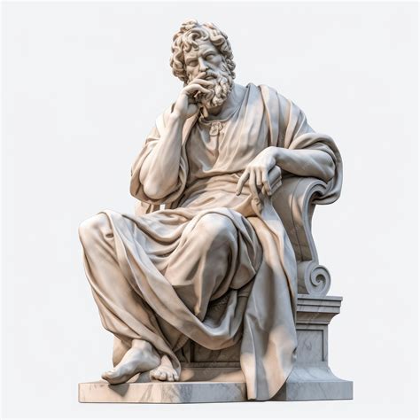 Premium Ai Image A Statue Of Philosopher Isolated On White Background