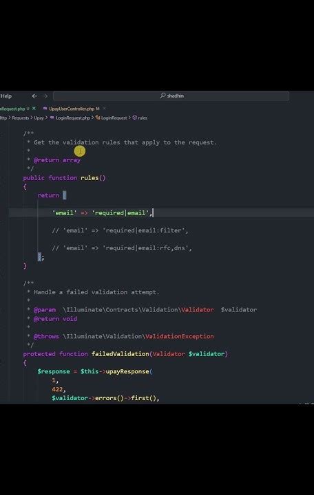 Laravel Email Validation Laravel Php Shorts Youtube