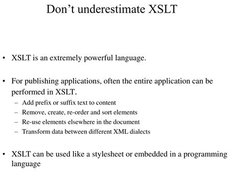 PPT Unlocking The Power Of XSLT For XML Manipulation PowerPoint Presentation ID