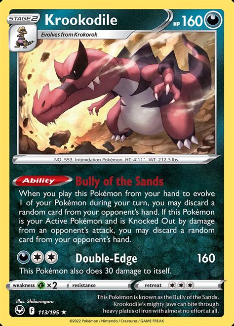 Krookodile 113 Prices Pokemon Silver Tempest Pokemon Cards