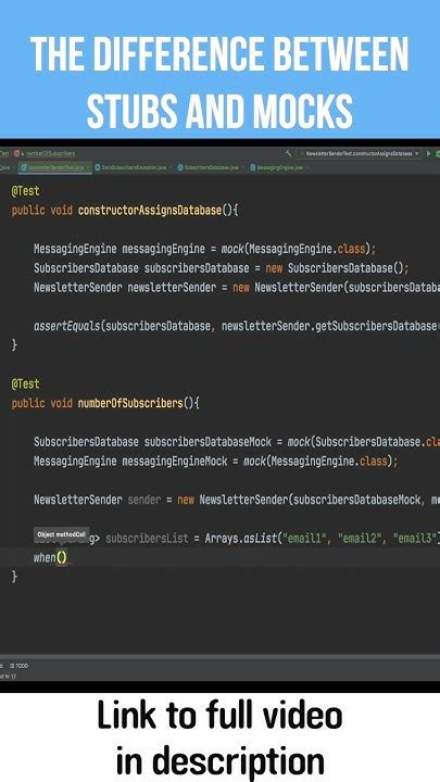 The Difference Between Stubs And Mocks With Mockito Youtube
