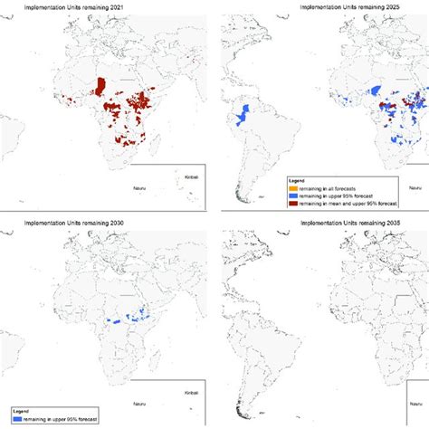Maps Showing The Implementation Units IUs Known To Remain Requiring