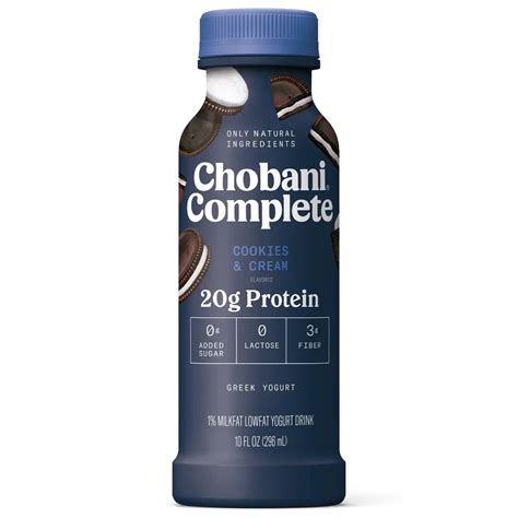 Chobani Complete Cookies And Cream Reviews Ratings And Information Bev Rank