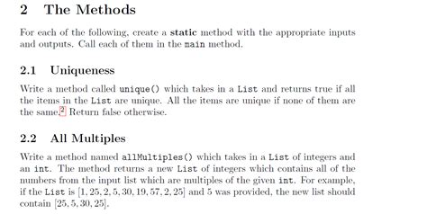 Solved The Methods For Each Of The Following Create A Chegg