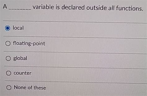 Solved A ﻿variable Is Declared Outside All