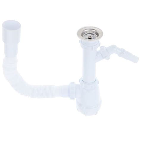 Сифон с отводом для стиральной машины Aquant, 1 1/2" с гибкой трубой 40 ...