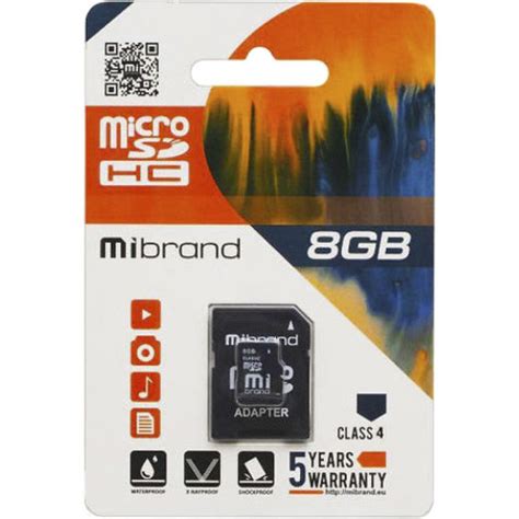 MicroSD 8 Gb Mibrand class 4 – купити у Львові (Україна) | низькі ціни ...