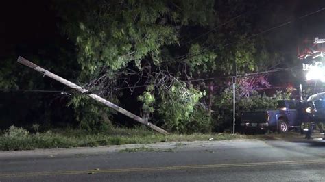 Power Restored After Pickup Truck Crashes Into Utility Pole Woai
