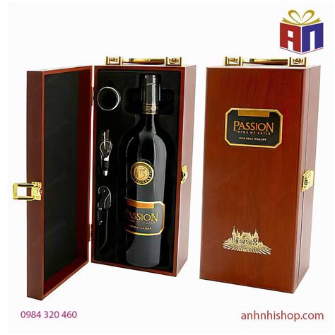 HỘp QuÀ Vang Passion 2 Chai 1 Ly Thủy Tinh