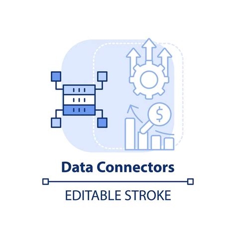 Data Connectors Light Blue Concept Icon Sales Tool Abstract Idea Thin