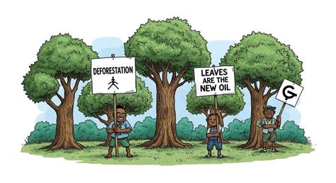 Deforestation Cartoon Art