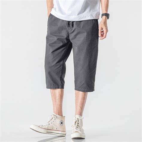 กางเกงขาสามส่วนลําลอง 3 ส่วน 3 4 สไตล์เกาหลี สําหรับผู้ชาย Shopee Thailand