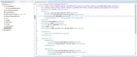 solution to the error in the first line of the pom xml file