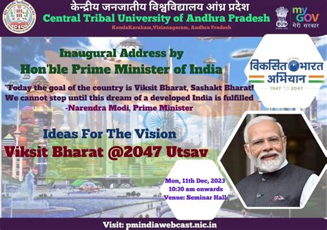 Viksit Bharat2047 Voice Of Youth Central Tribal University Of