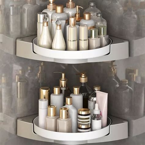 Plastic Rotate Corner Rotate Shower Shelf Rack Shower Organizer
